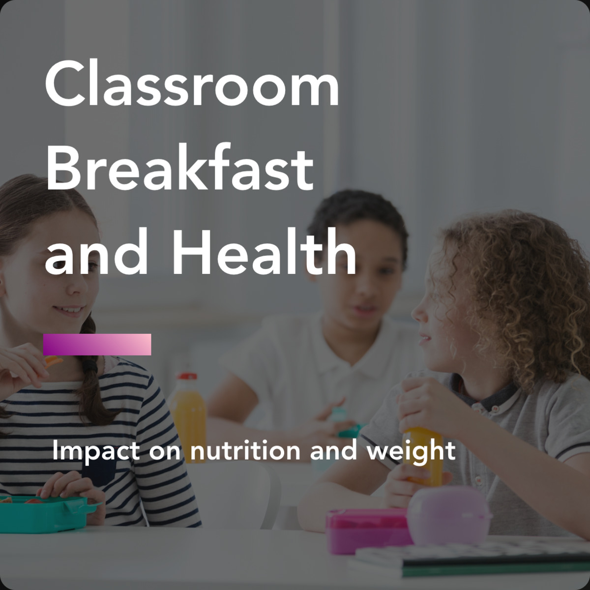 3 Charts | Impact of Classroom Breakfast on Health
