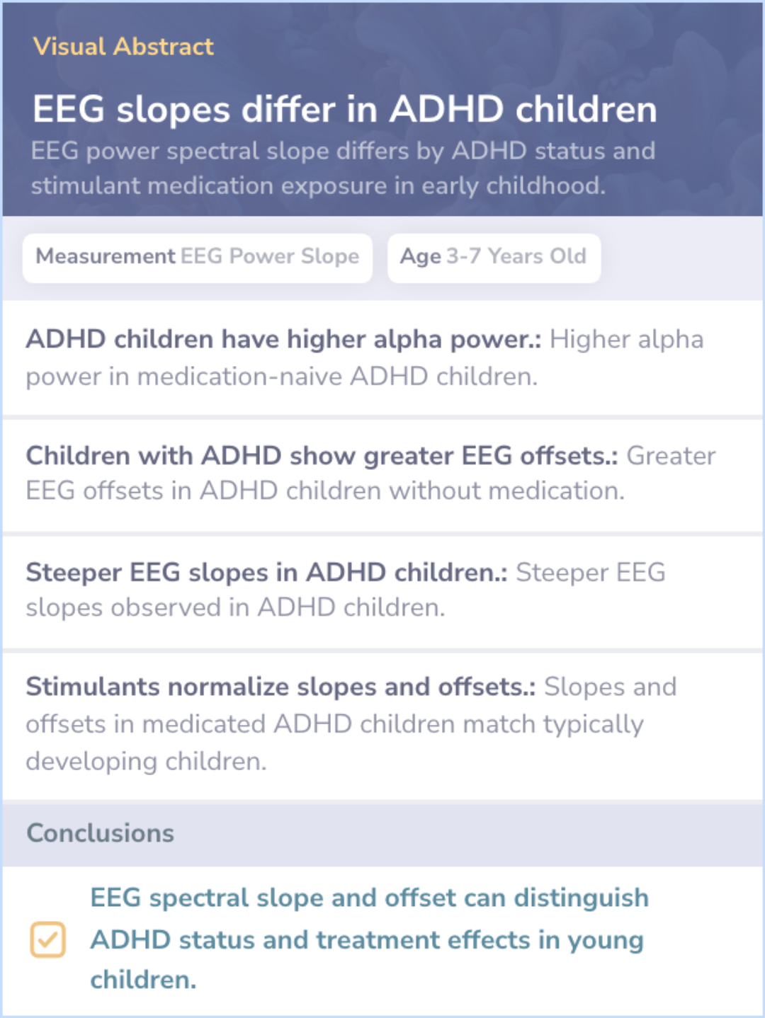 Larger Aperiodic EEG Exponent Indicates ADHD Risk in Infants, Smaller ...