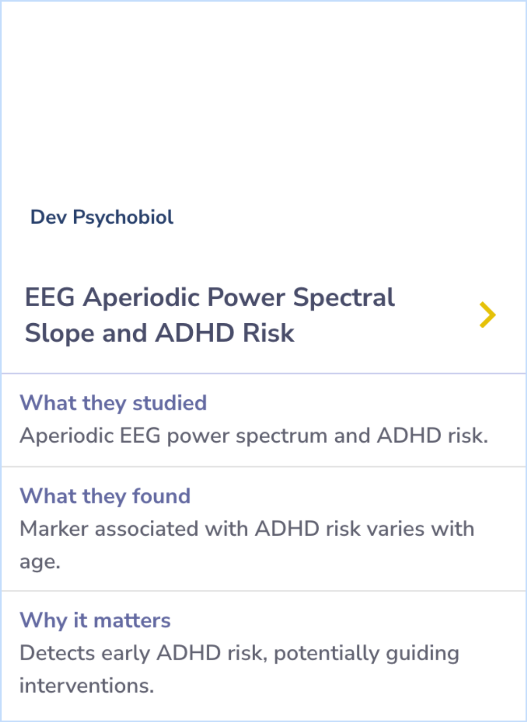 Larger Aperiodic EEG Exponent Indicates ADHD Risk in Infants, Smaller ...