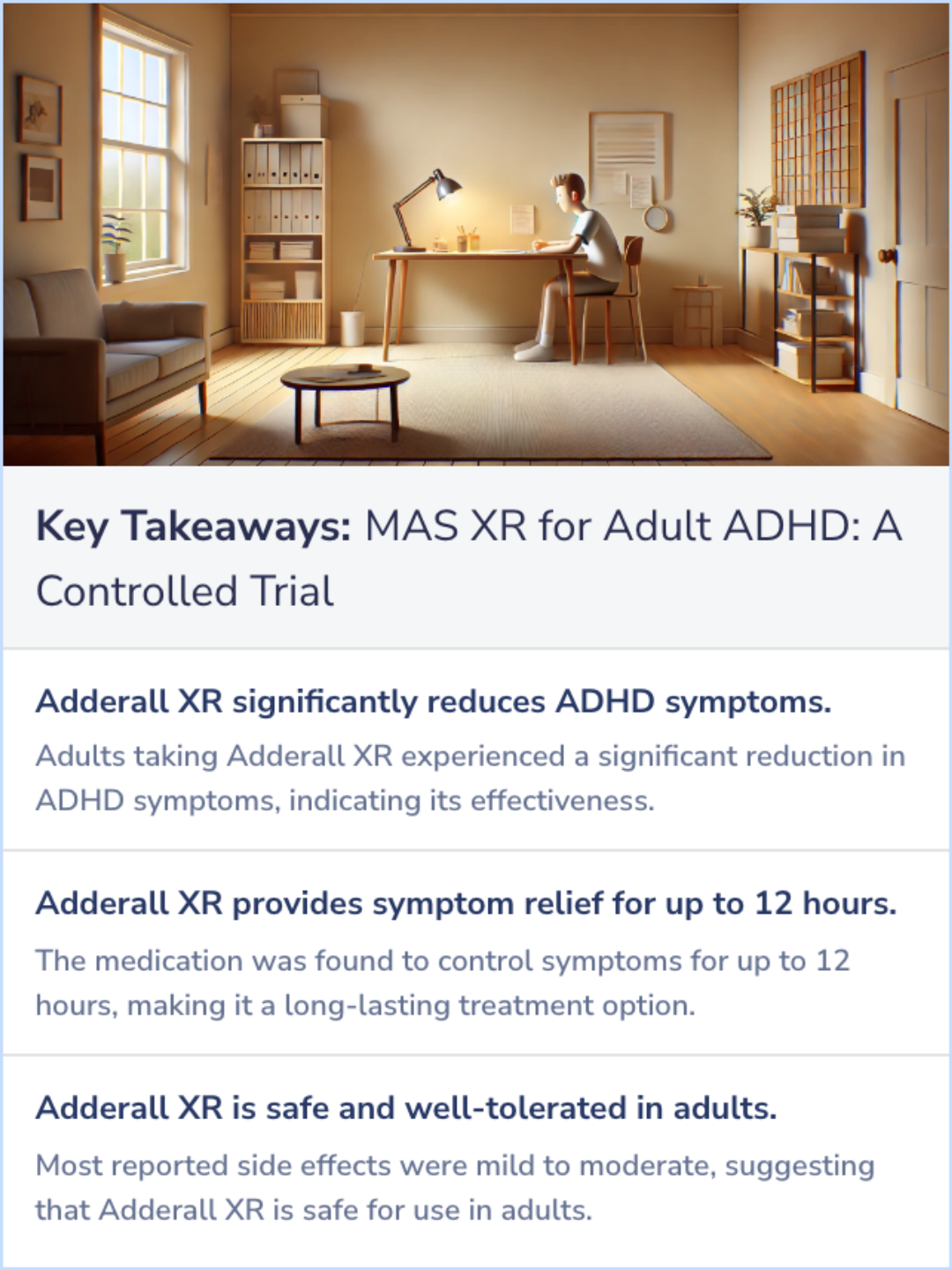 Study: Adderall XR Controls ADHD Symptoms for 12 Hours in Adults ...