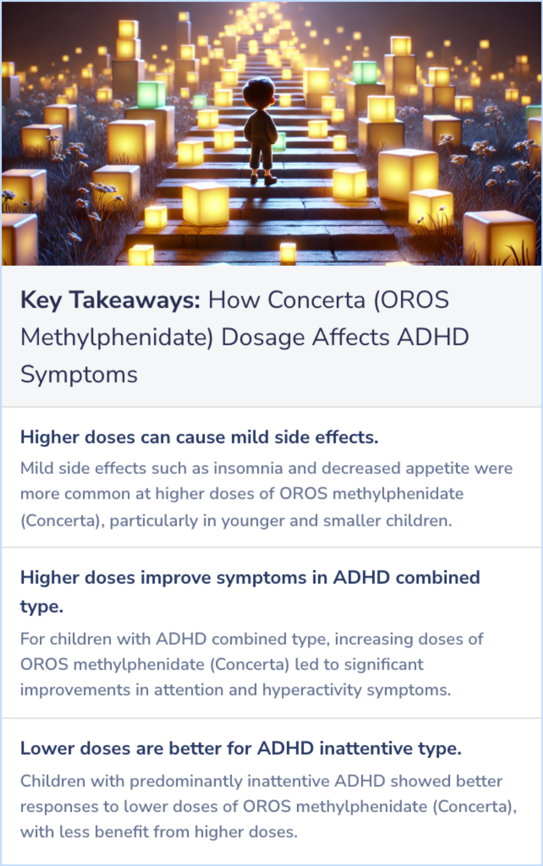 Study: How Concerta (OROS Methylphenidate) Dosage Affects ADHD Symptoms | Visual Abstract