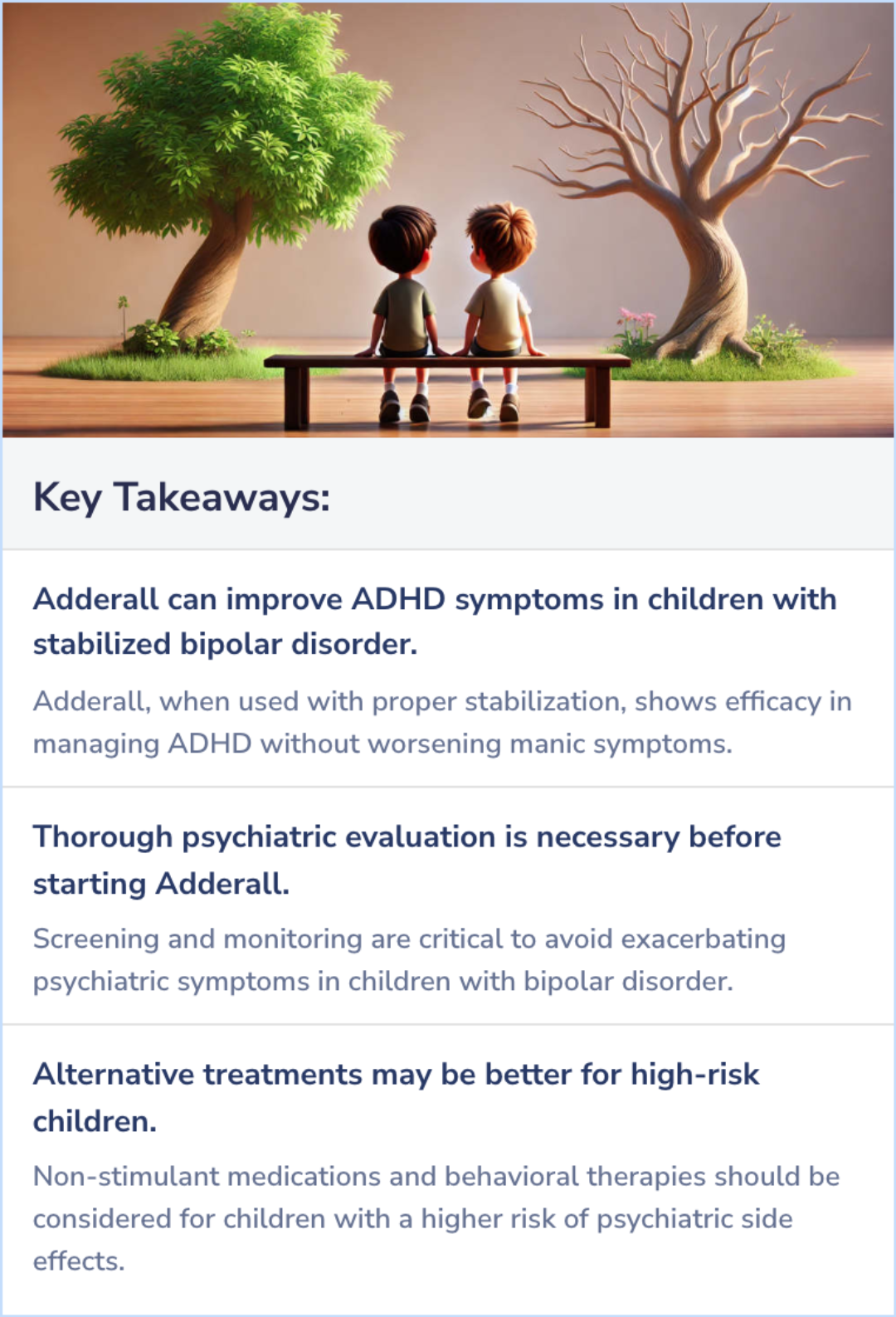 Can Adderall Be Safely Used in Children with ADHD and Bipolar Disorder? | Evidence Summary
