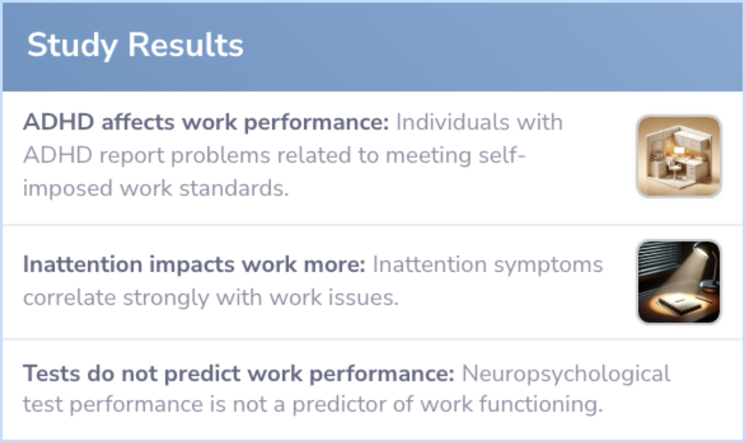 Inattention Symptoms Strongly Linked to Work-Related Challenges in ...