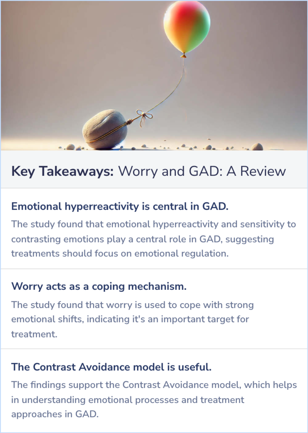 Worry and generalized anxiety disorder: a review and theoretical ...