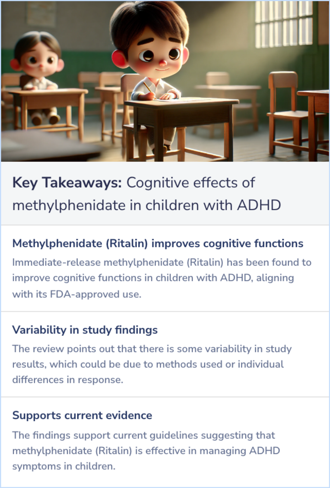 Review: How Methylphenidate (Ritalin) Improves Cognitive Function in Children with ADHD | Visual ...