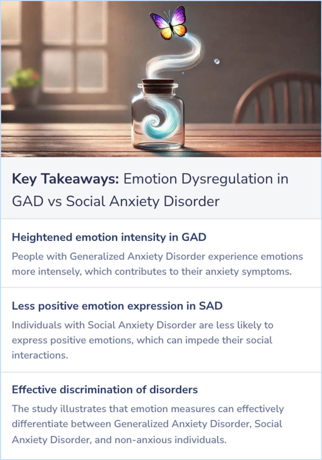 Emotion Dysregulation in Generalized Anxiety Disorder: A Comparison ...